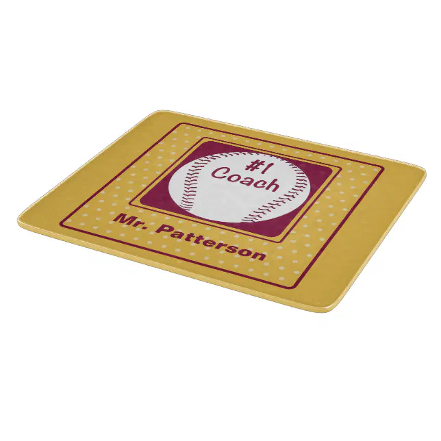 Thanks Coach, Thanks Number 1 Cutting Board | Zazzle