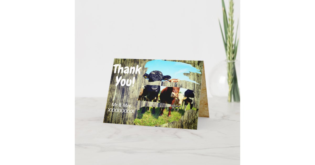 Thanks Farm Thank You Card | Zazzle