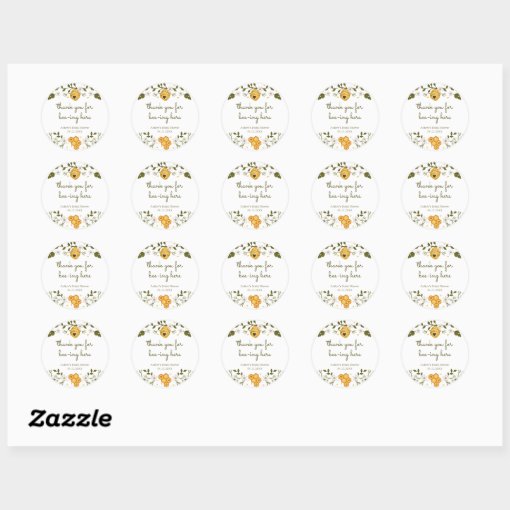 Thanks for Bee-ing Here Sticker | Zazzle