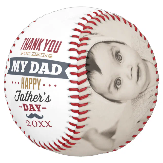 Thanks for being my Dad - Fathers Day Personalized Softball | Zazzle