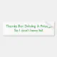 Thanks for driving a Prius Bumper Sticker | Zazzle