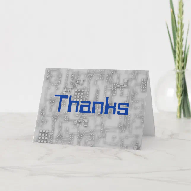 Thanks for fixing computer thank you card | Zazzle