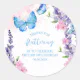 Thanks for fluttering Butterflies Birthday Classic Round Sticker | Zazzle