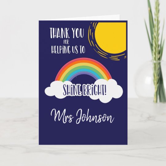 thanks for helping us to shine bright card | Zazzle.com