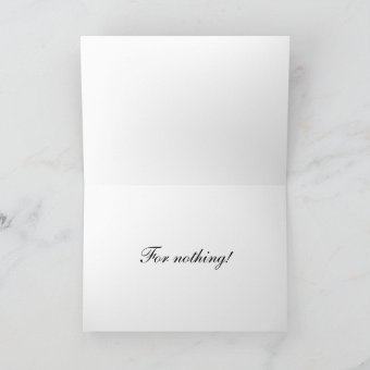 Thanks...for nothing! thank you card | Zazzle