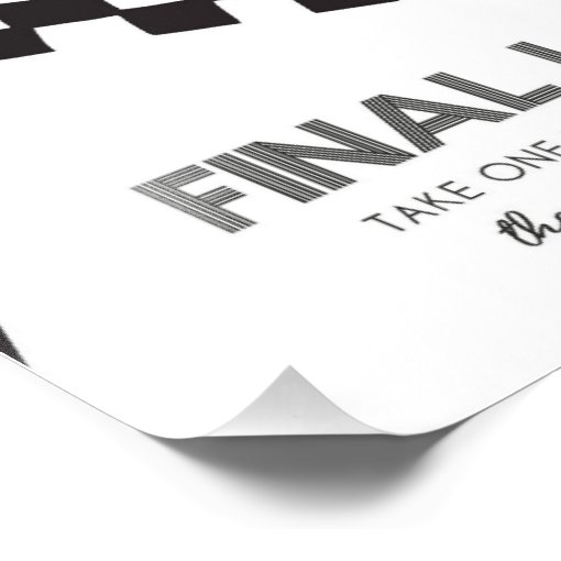 Thanks for Racing By Race Car Party Sign | Zazzle