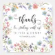 Thanks For Sticking With Us Wildflower Favor Square Sticker | Zazzle