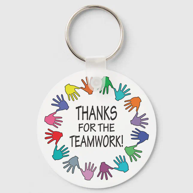 Thanks for the Teamwork appreciation Keychain | Zazzle