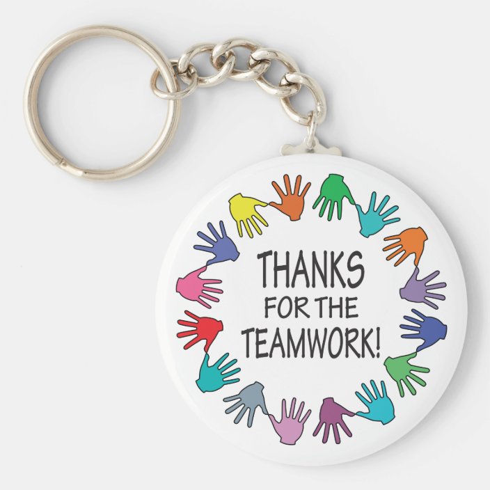 Thanks for the Teamwork appreciation Keychain | Zazzle.com