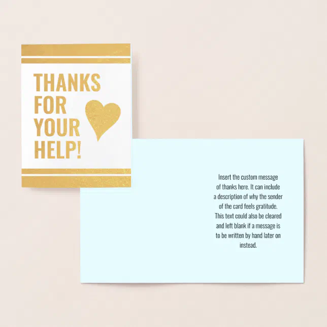 "THANKS FOR YOUR HELP!" Greeting Card | Zazzle
