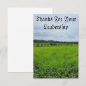 Thanks For Your Leadership Flat Thank You Card | Zazzle