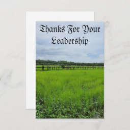 Thanks For Your Leadership Flat Thank You Card | Zazzle