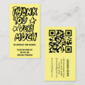 Thanks for Your Order DISCOUNT CODE QR Code Business Card | Zazzle