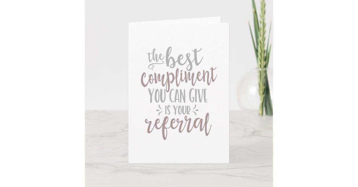 Thanks For Your Referral Card Zazzle Thanks For Your Referral Card Zazzle