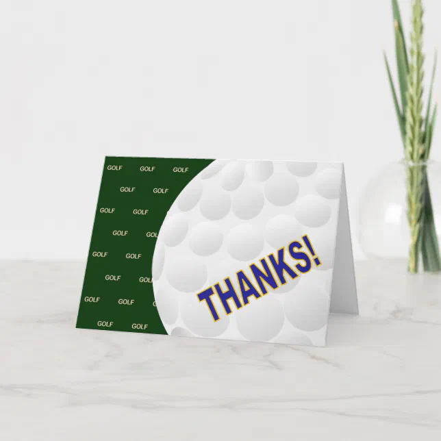 Thanks! - Golf Thank You Card | Zazzle