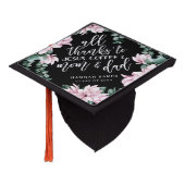 Thanks Jesus | Floral Magnolia Custom Monogram Graduation Cap Topper ...
