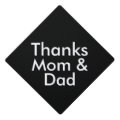 Thanks Mom & Dad Graduation Graduation Cap Topper | Zazzle