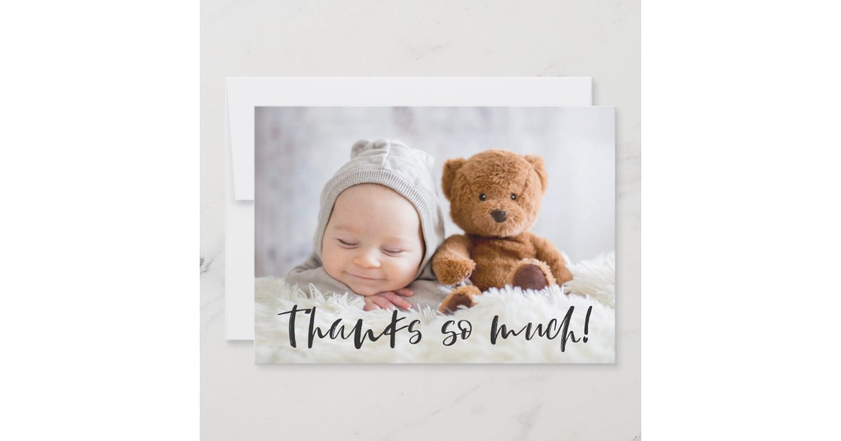 Thanks So Much | Baby Photo Thank You | Zazzle