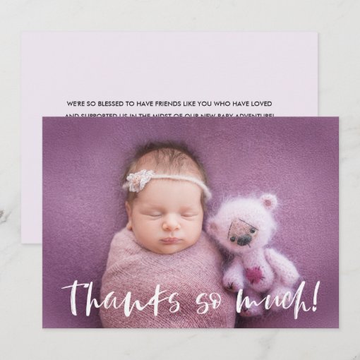 Thanks So Much | Baby Photo Thank You | White | Zazzle