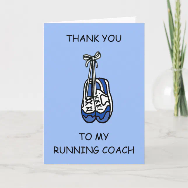 Thanks to Male Running Coach Thank You Card | Zazzle