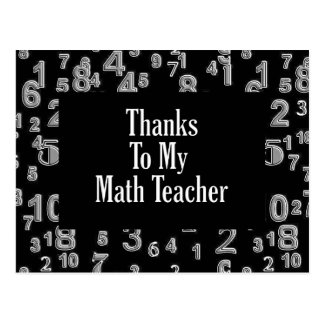 Thank You Math Teacher Cards | Zazzle
