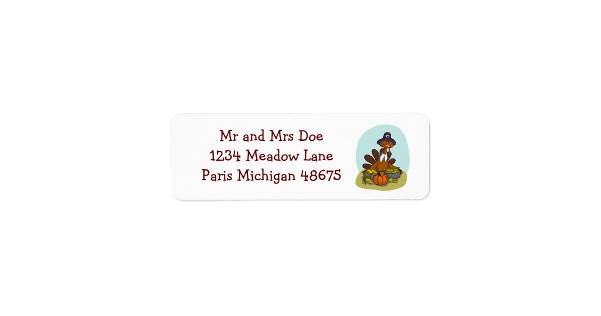 Thanksgiving Address Labels/Turkey Label | Zazzle