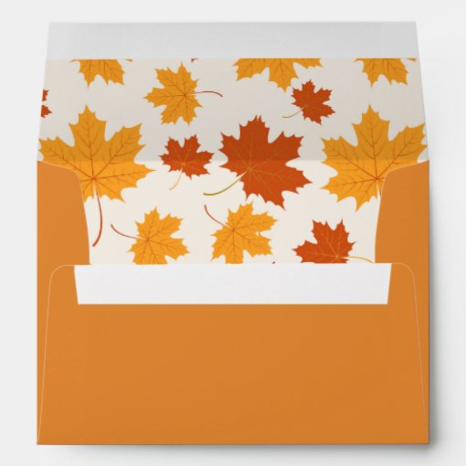Thanksgiving Autumn Fall Envelope Custom Liner | Zazzle