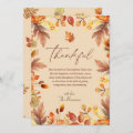 Thanksgiving Autumn Fall Rustic Thankful Holiday Card | Zazzle