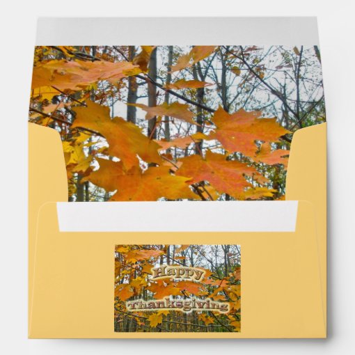 Thanksgiving Autumn Maple Foliage Envelope | Zazzle