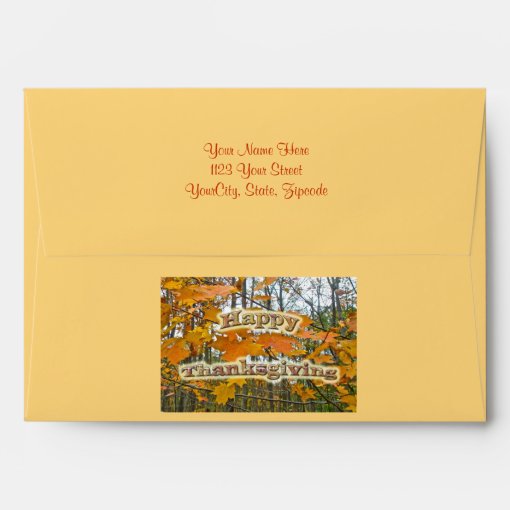 Thanksgiving Autumn Maple Foliage Envelope | Zazzle