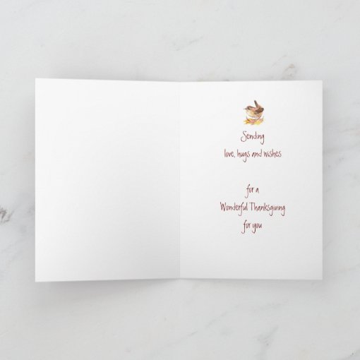 Thanksgiving Autumn Squirrel Wreath Brother Holiday Card | Zazzle