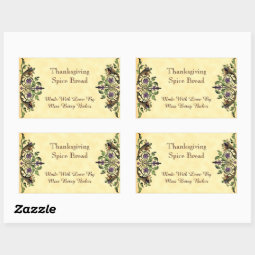 Thanksgiving Baking Custom Cornucopia Sticker | Zazzle
