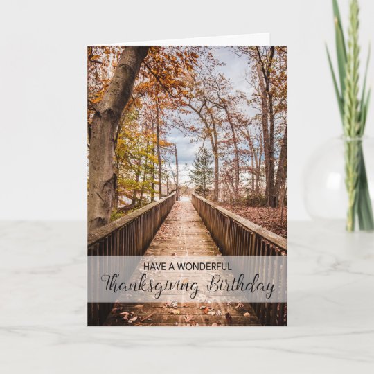 Thanksgiving Birthday Card | Zazzle.com