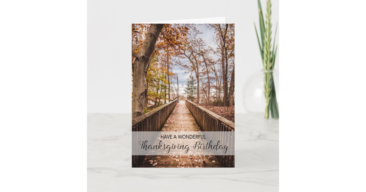 Thanksgiving Birthday Card | Zazzle