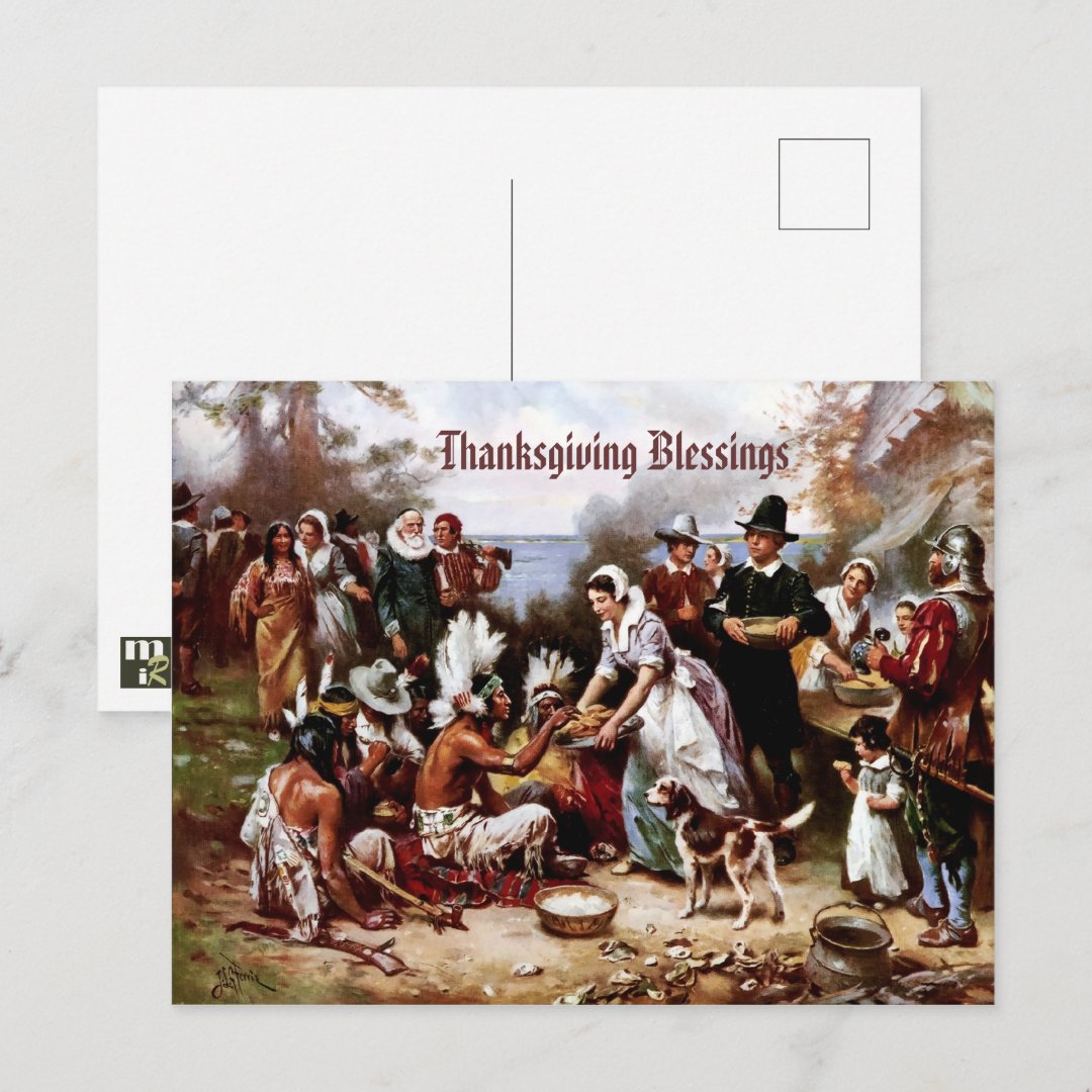 Thanksgiving Blessings. Fine Art Postcard | Zazzle