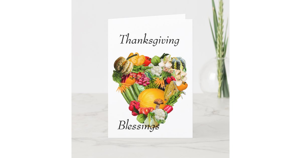 Thanksgiving Blessings Holiday Card | Zazzle