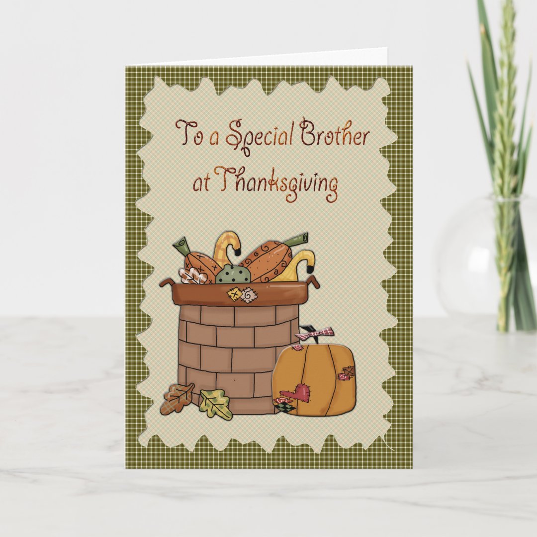 Thanksgiving Brother Holiday Card | Zazzle