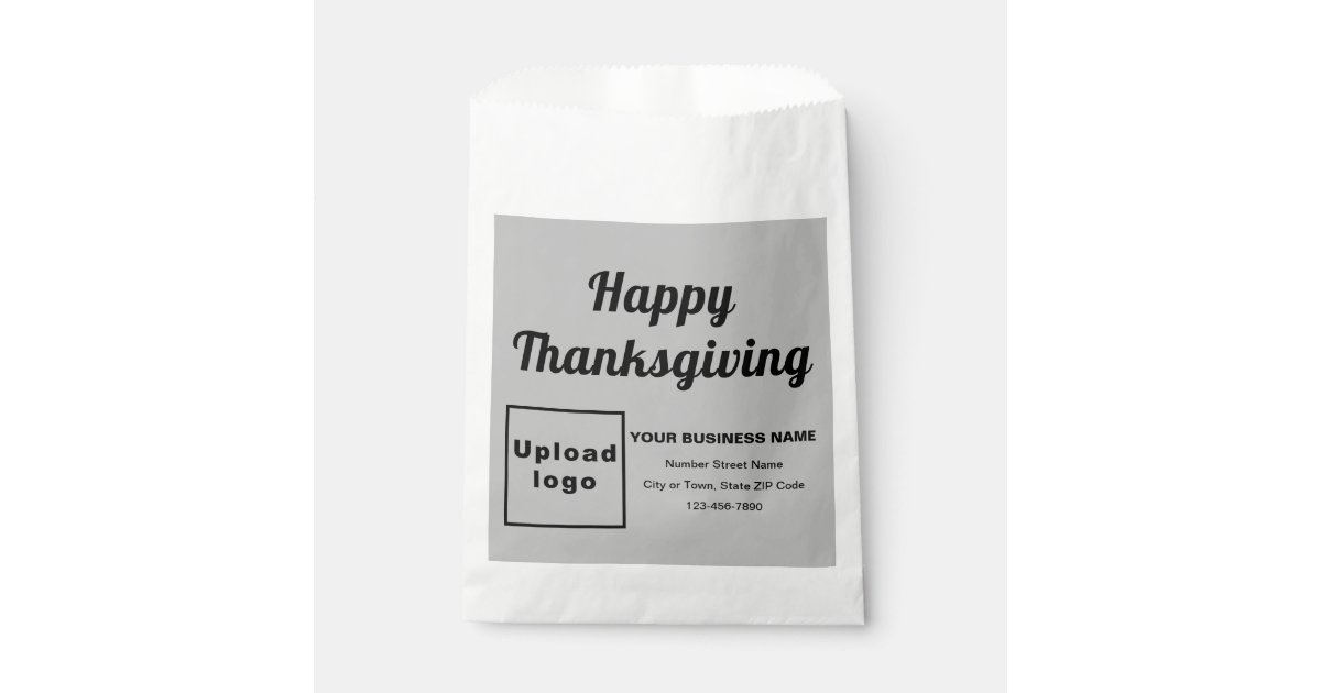Thanksgiving Business Gray Background Paper Bag | Zazzle