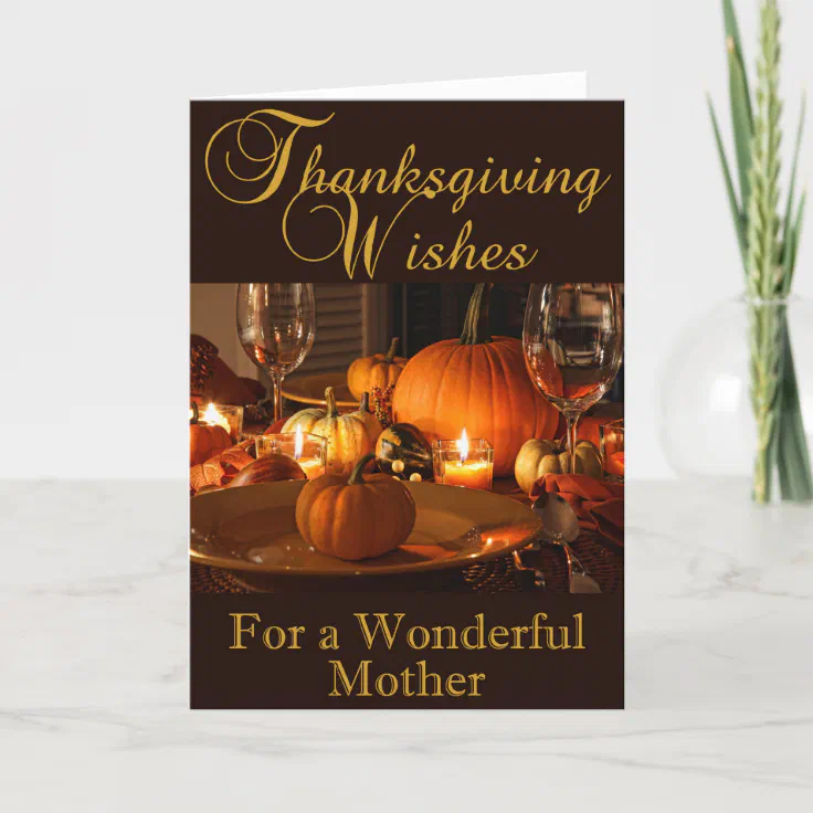 Thanksgiving Card for Mother | Zazzle