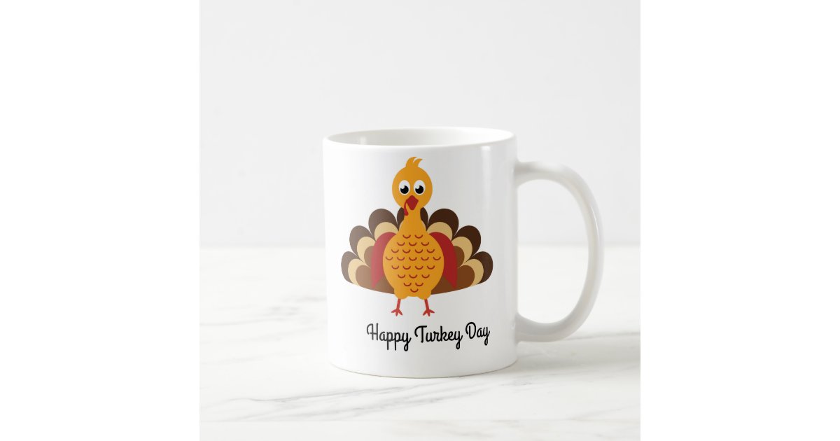 Thanksgiving cartoon turkey Coffee mug | Zazzle