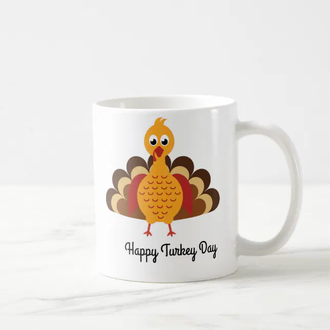 Thanksgiving cartoon turkey Coffee mug | Zazzle