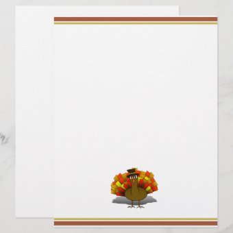Thanksgiving Cartoon Turkey Pilgrim | Zazzle