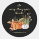 Thanksgiving Christian Bible Verse Pumpkins Classic Round Sticker | Zazzle