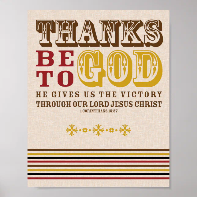 Thanksgiving Christian Faith Bible Verse Quote Poster | Zazzle
