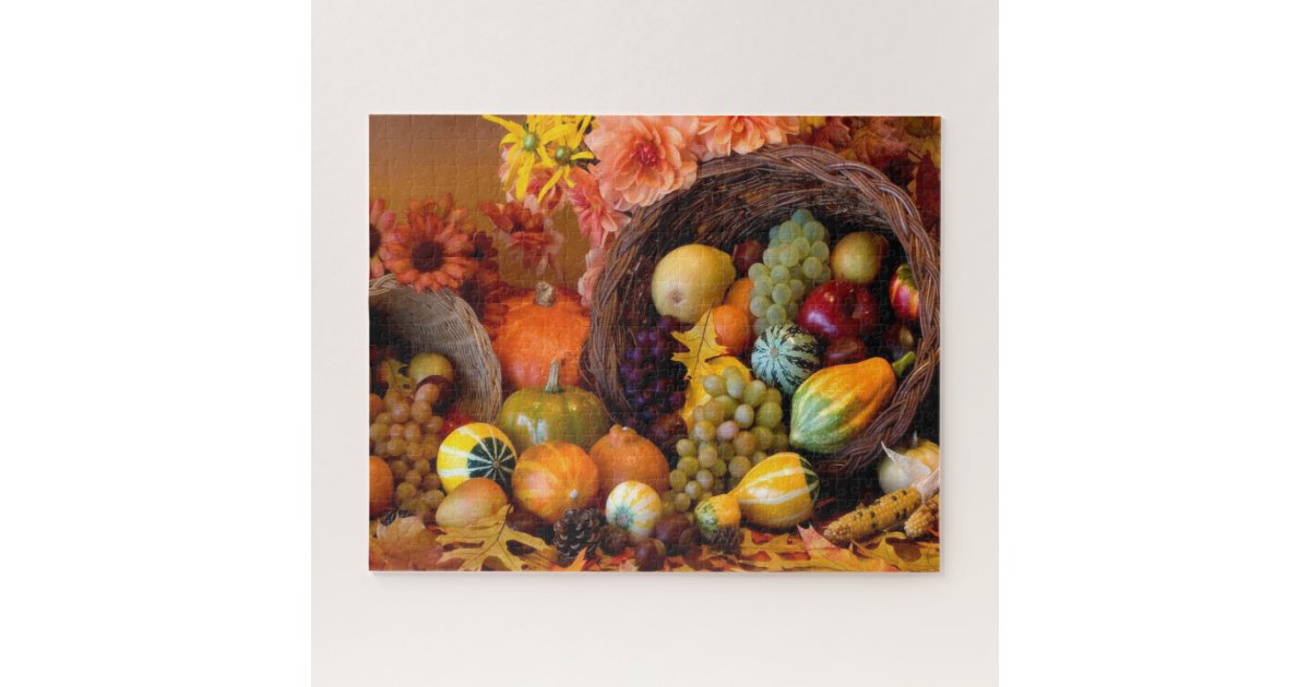 Thanksgiving Cornucopia Jigsaw Puzzle | Zazzle