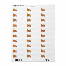 Thanksgiving Cornucopia Label | Zazzle