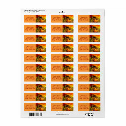 Thanksgiving Cornucopia Label | Zazzle