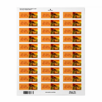 Thanksgiving Cornucopia Label | Zazzle