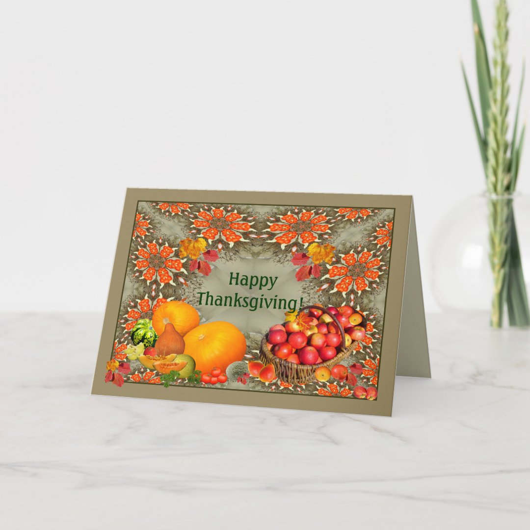 Thanksgiving Day Greetings Holiday Card | Zazzle