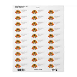 Thanksgiving day return address label | Zazzle